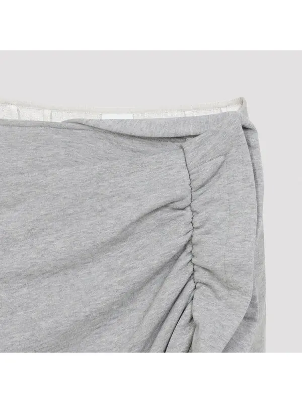 Dries Van Noten Asymmetric Jersey Midi Skirt - Grey