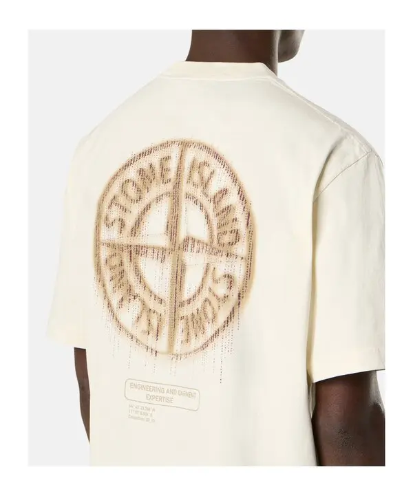 Stone Island Compass Printed Crewneck T-shirt