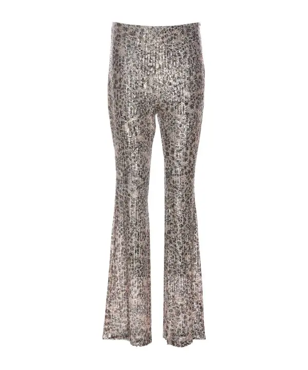 Liu Jo Sequinned High-waisted Trousers - Gray