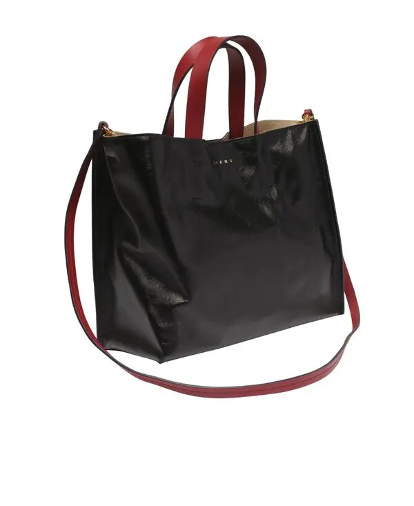 Marni Logo-stamp Leather Tote Bag
