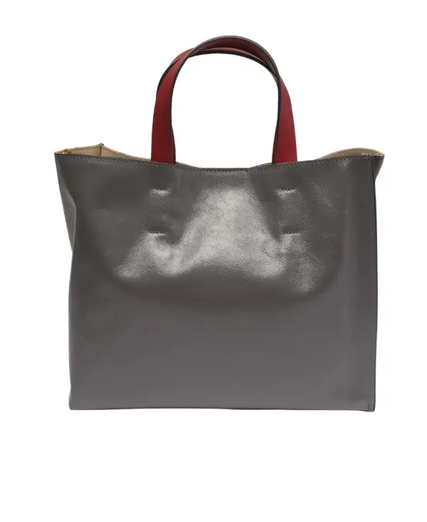 Marni Logo-stamp Leather Tote Bag