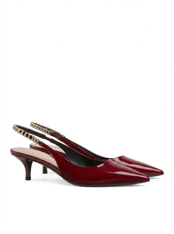 Gucci Signoria Slingback Pumps - Red