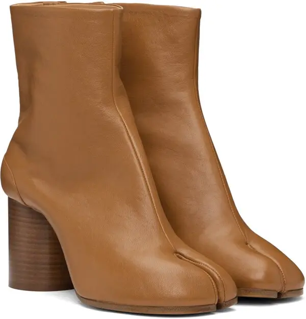MAISON MARGIELA Tabi Ankle Boots With Cap Toe - Brown