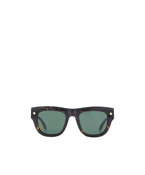 Alexander McQueen Tinted Square Frame Sunglasses - Green