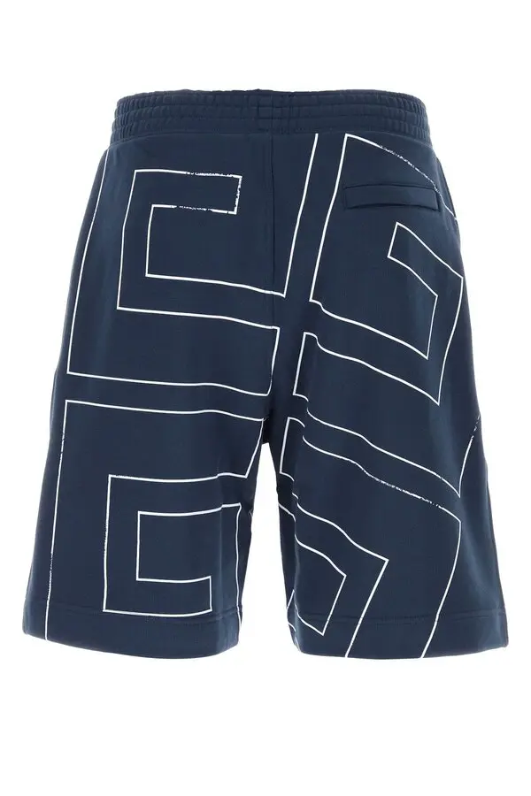 Givenchy Logo Print Elasticated Waist Shorts - Blue