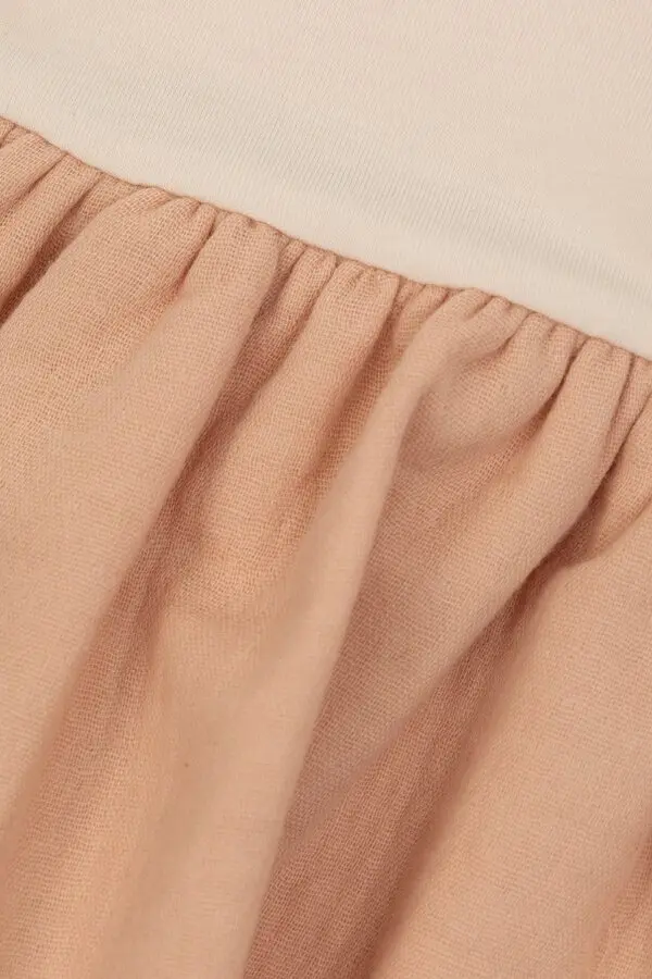Moncler Logo Patch Gathered Dress - Pink