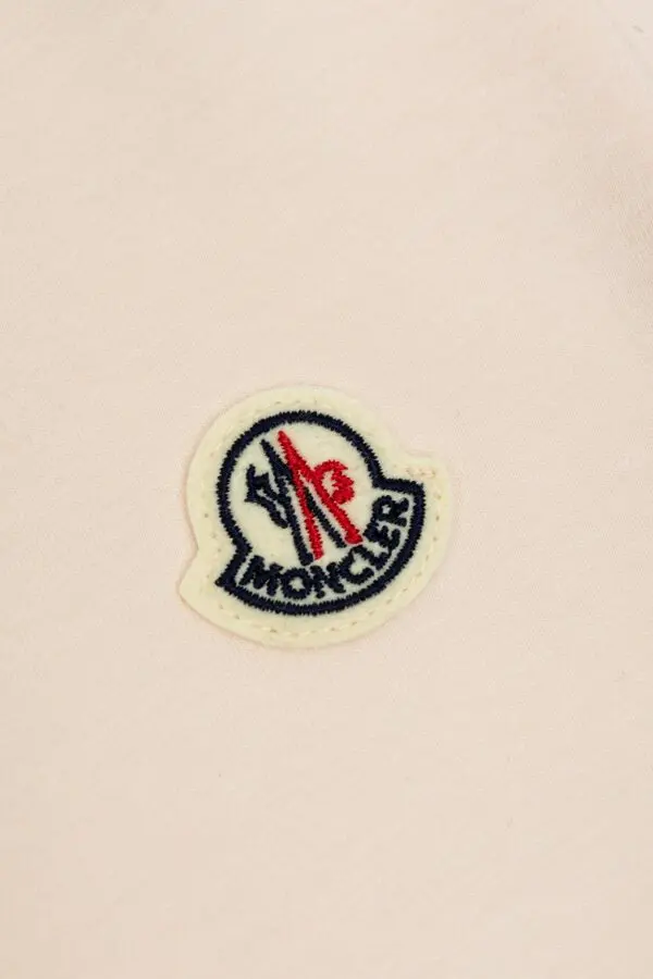 Moncler Logo Patch Gathered Dress - Pink