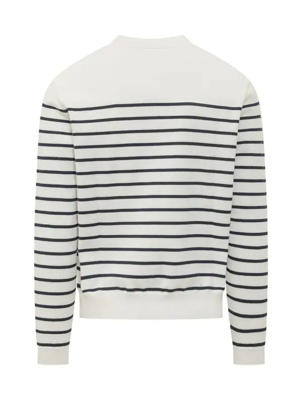 Dsquared2 Striped Crewneck Jumper With Logo Detail