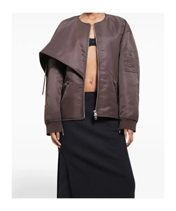 COURREGES Courrèges Oversized Bomber Jacket With Bow Collar