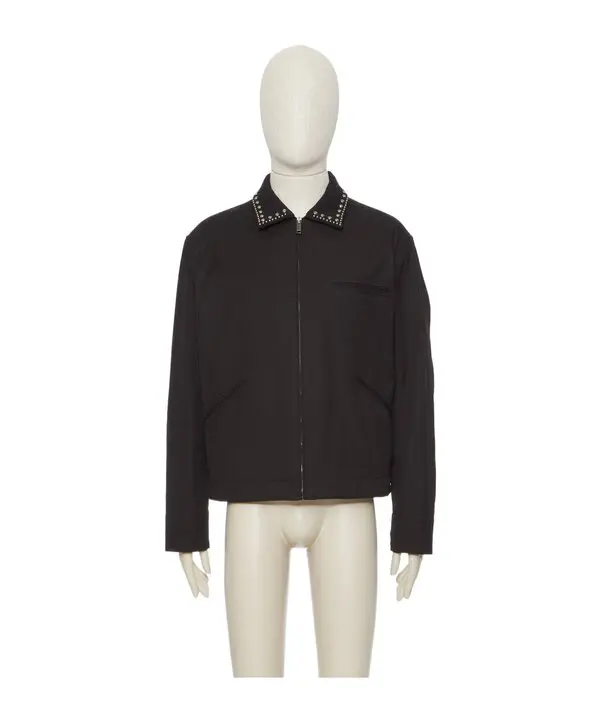 Valentino Garavani Embellished Collar Casual Jacket