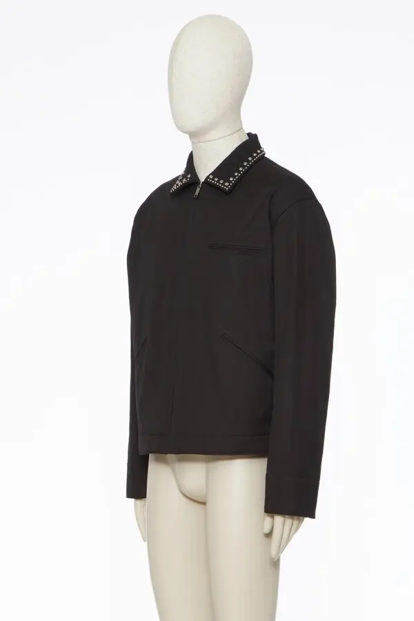 Valentino Garavani Embellished Collar Casual Jacket