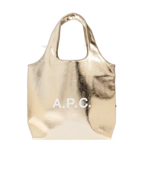 A.p.c. Ninon Logo Shopper Bag - Gold