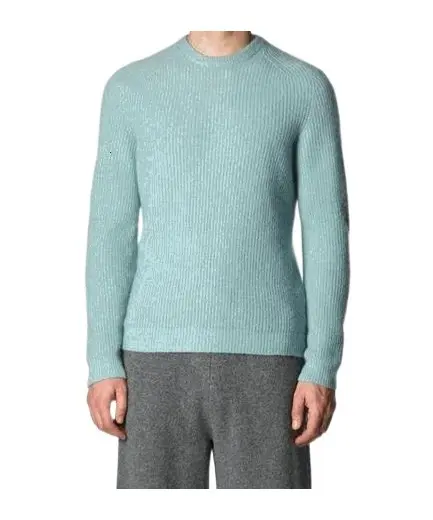 ROBERTO COLLINA Crew Neck Long Sleeve Sweater - Blue