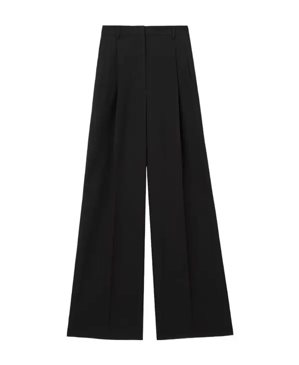 Burberry Wide Leg Tailored Trousers - Black
