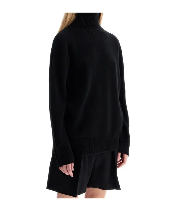 THE ROW Hepny Turtleneck Knitted Jumper - Black