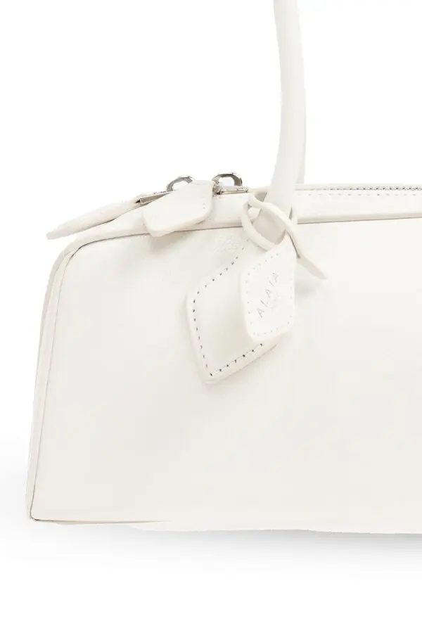 Alaïa Logo Shoulder Bag - Cream