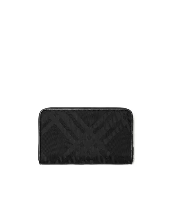 Burberry Checkered Jacquard Zip-up Wallet