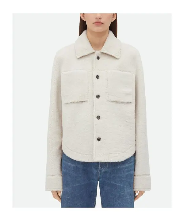 Bottega Veneta Oversized Shearling Overshirt - No