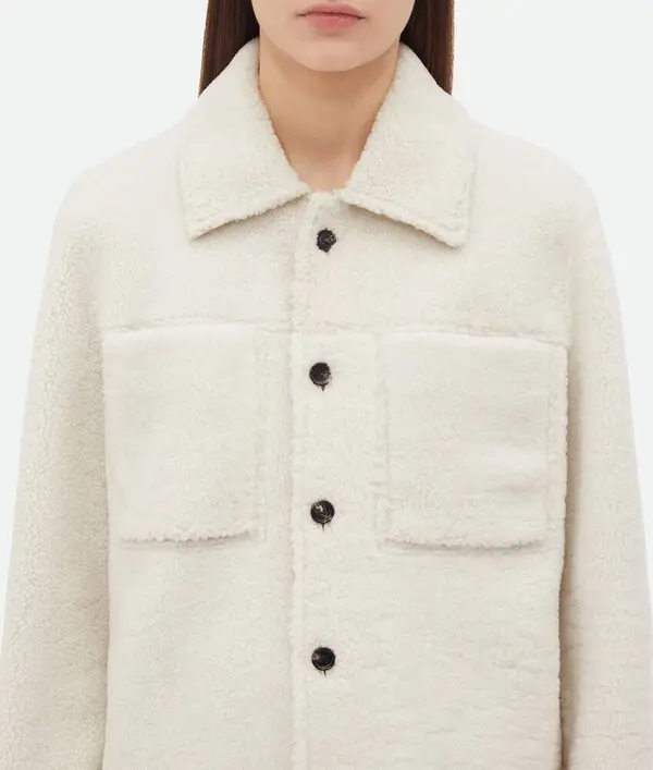 Bottega Veneta Oversized Shearling Overshirt - No
