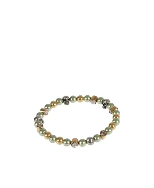 Alexander McQueen Beaded Skull Necklace - Multicolor