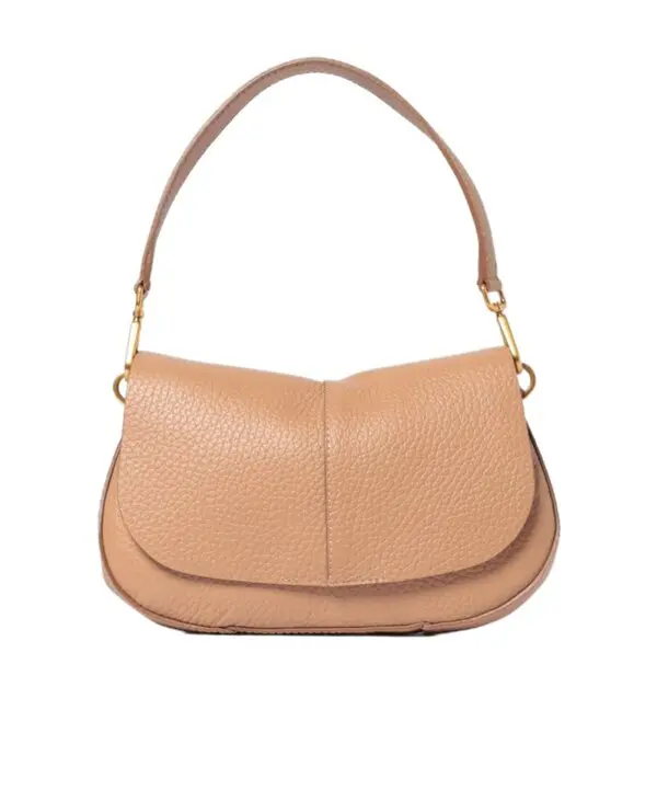 GIANNI CHIARINI Helena Flap Shoulder Bag - Nude