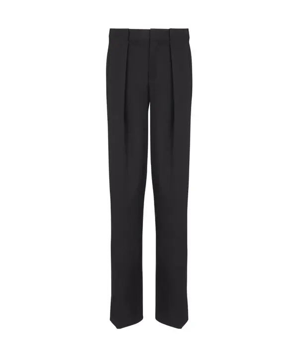 Balmain Pleated Grain De Poudre Trousers