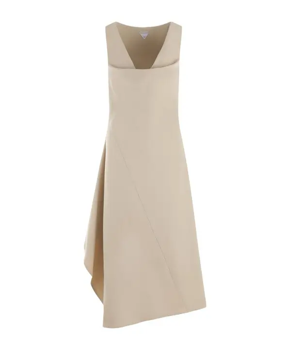 Bottega Veneta Asymmetrical Midi Dress - Birch