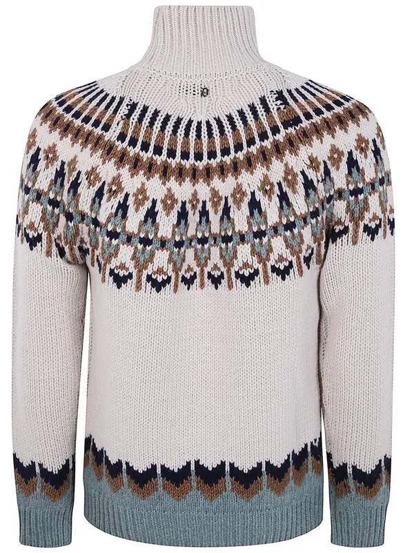 DONDUP Printed Turtle Neck Sweater