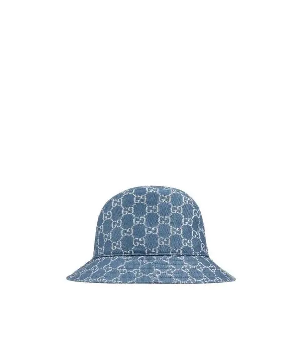Gucci Gg Lamé Bucket Hat - Blue