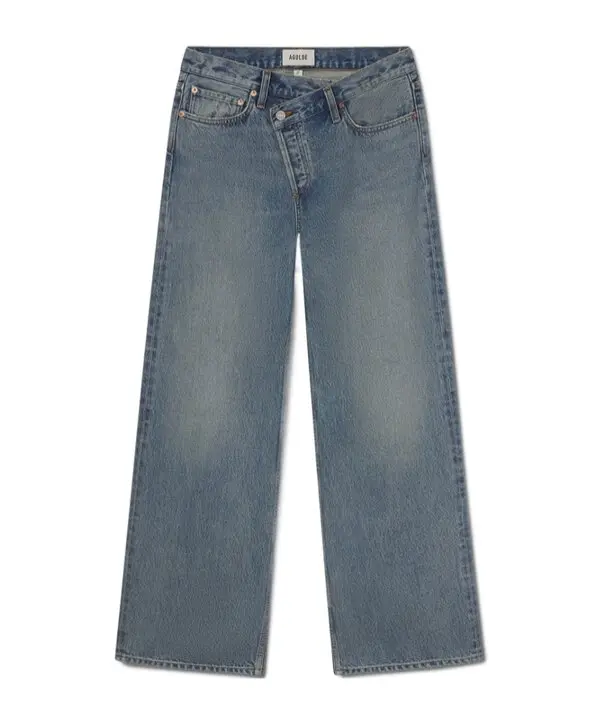 AGOLDE High-rise Straight-leg Jeans With Crisscross Waistband