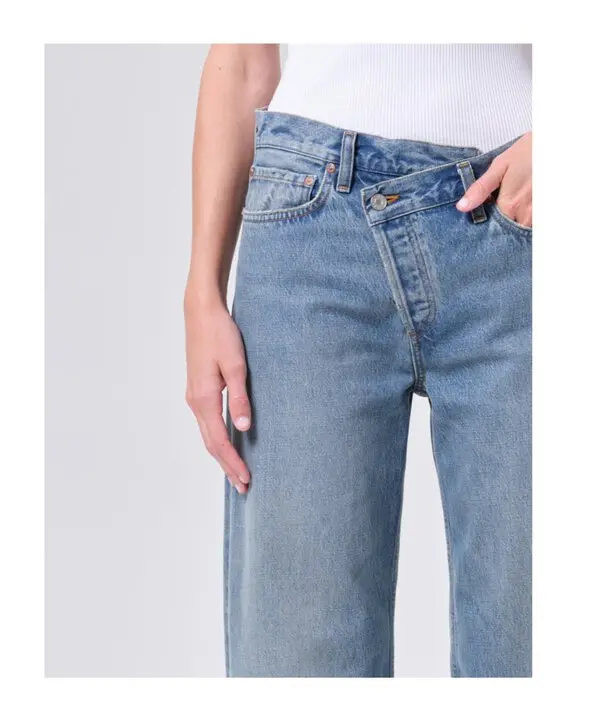 AGOLDE High-rise Straight-leg Jeans With Crisscross Waistband