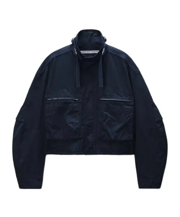 Alexander Wang Cropped Cargo Jacket - Black