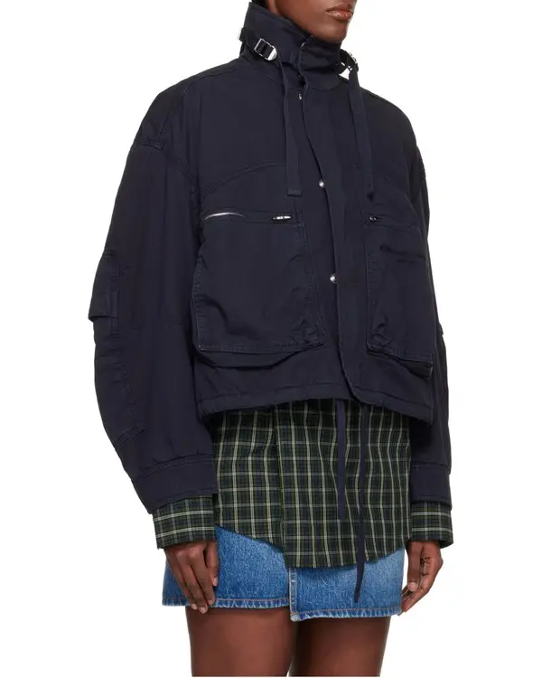 Alexander Wang Cropped Cargo Jacket - Black