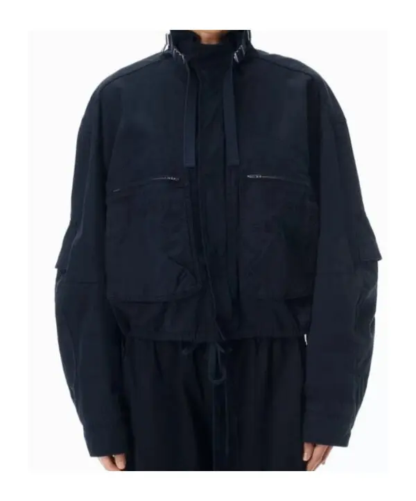 Alexander Wang Cropped Cargo Jacket - Black