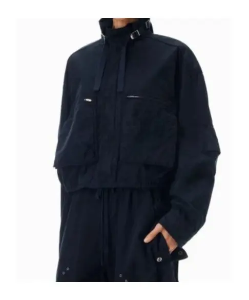 Alexander Wang Cropped Cargo Jacket - Black