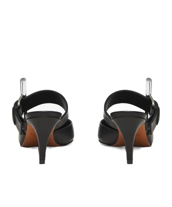 Alexander McQueen Birdee Cross-bar Buckle Pointed-toe Mules
