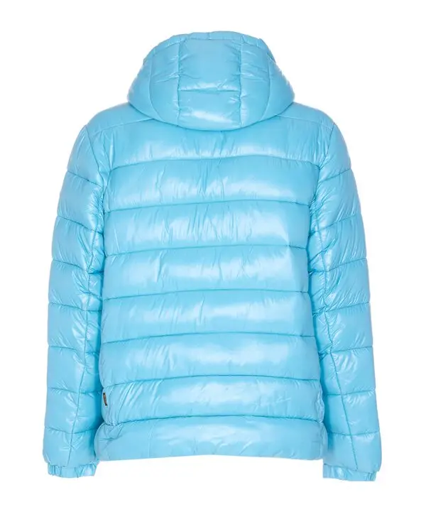SAVE THE DUCK Zip-up Hooded Puffer Jacket - Blue