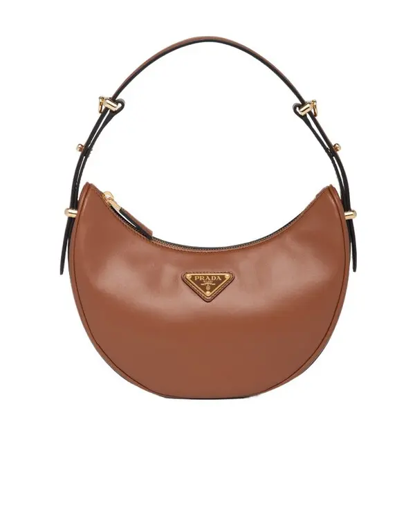 Prada Arqué Shoulder Bag - Cognac