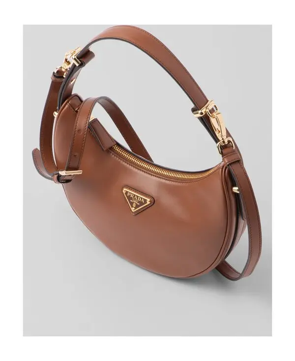 Prada Arqué Shoulder Bag - Cognac