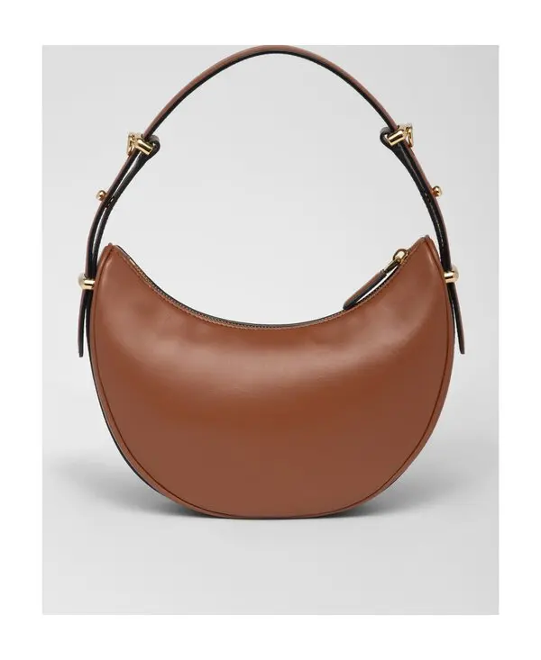 Prada Arqué Shoulder Bag - Cognac