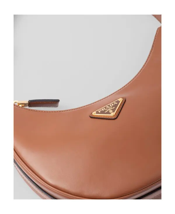 Prada Arqué Shoulder Bag - Cognac
