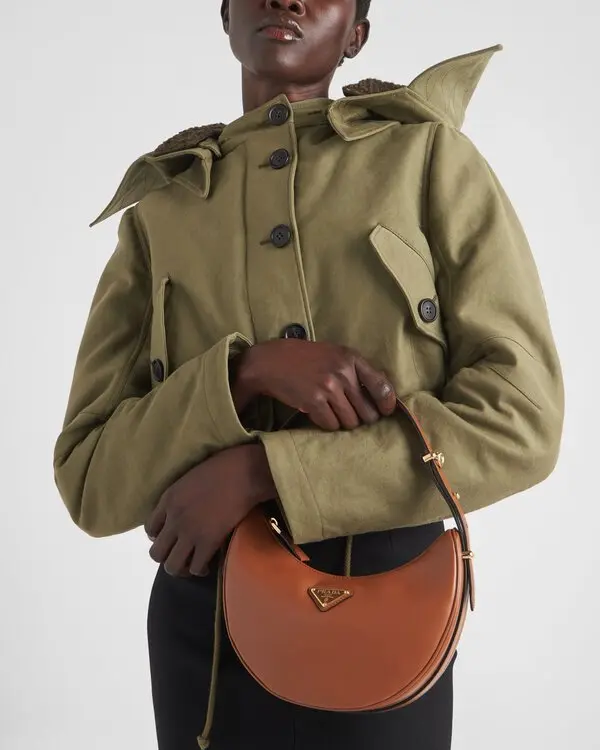 Prada Arqué Shoulder Bag - Cognac
