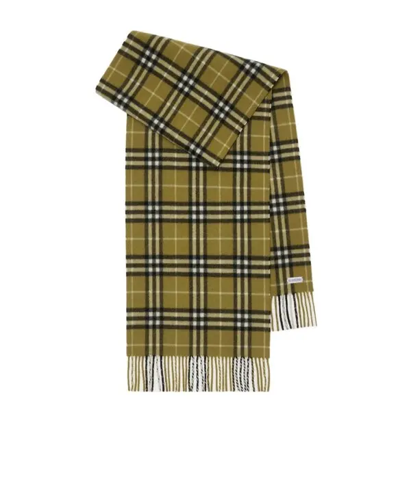 Burberry Checked Fringed-edge Scarf - Acre