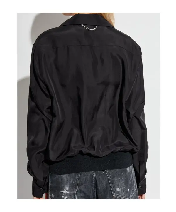 Dsquared2 V-neck Top With Pleated Details