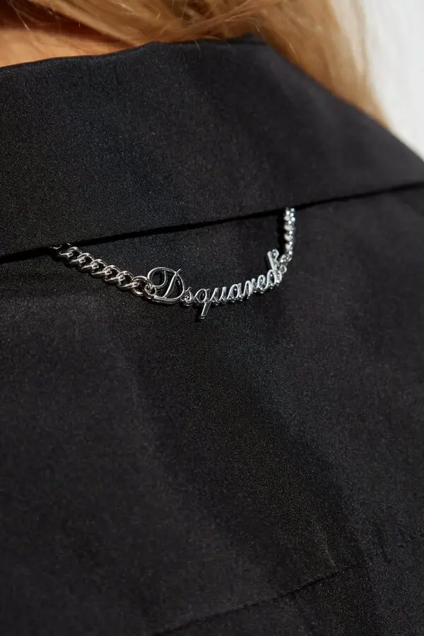 Dsquared2 V-neck Top With Pleated Details
