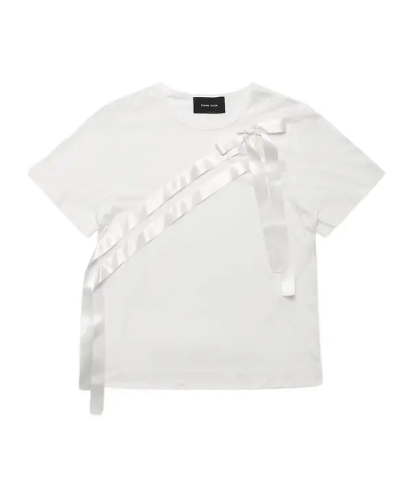 Simone Rocha Bow Detail Crewneck T-shirt - Ivory