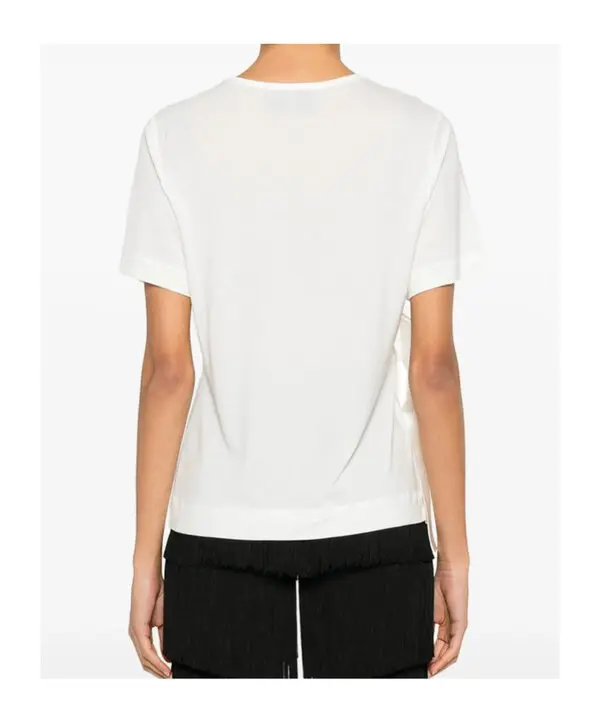 Simone Rocha Bow Detail Crewneck T-shirt - Ivory