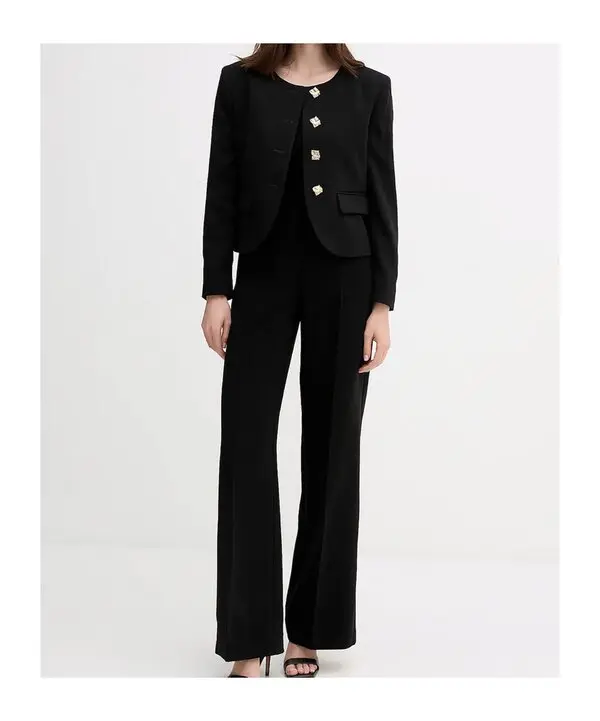 Marella Long Sleeve Jacket With Gold Button Detail