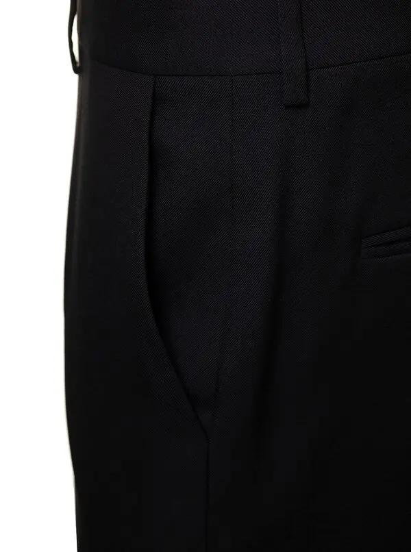 Celine Wool Gabardine Tapered Leg Trousers
