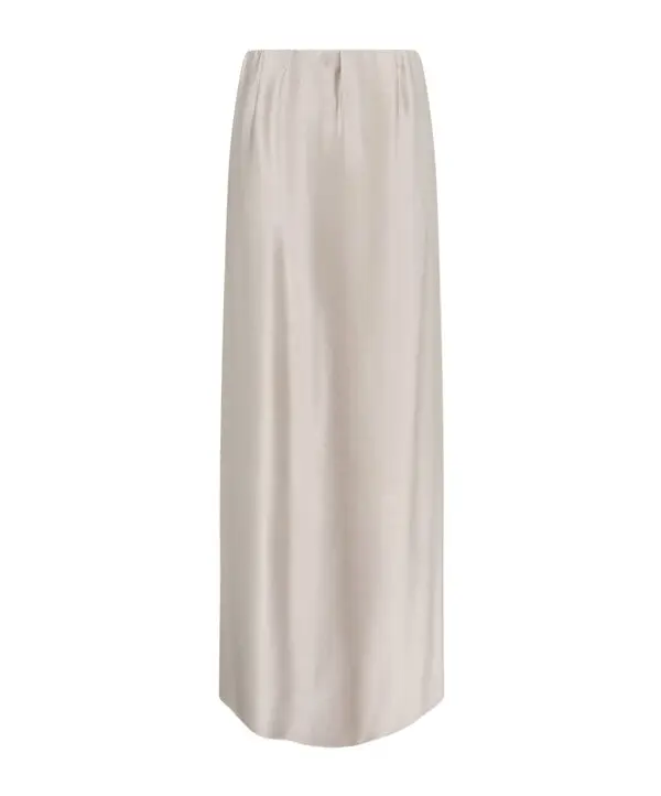 Giorgio Armani Side Silt Satin Skirt - Grey